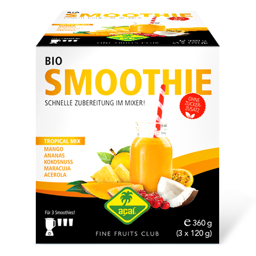 Organic Smoothie Packs TROPICAL MIX, 360g (3x120g)